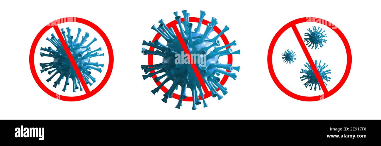 Stop coronavirus and quarantine concept. 3D medical illustration Stock ...