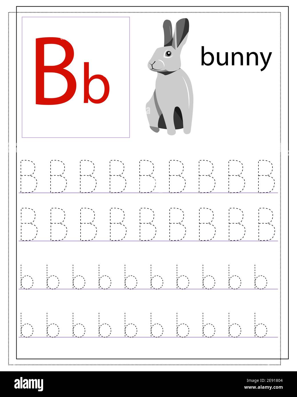 Trace Letter B Worksheets