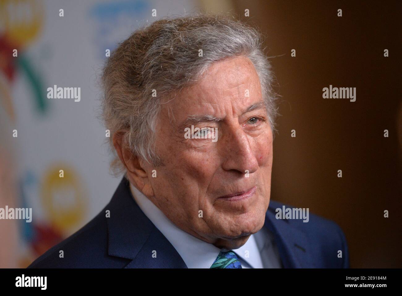 Music legend Tony Bennett arrives for his 90th birthday celebration at ...
