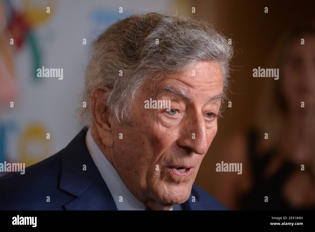 Music legend Tony Bennett arrives for his 90th birthday celebration at ...
