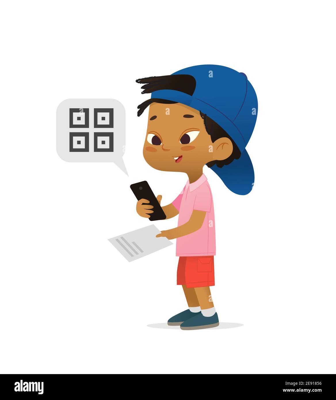 Boy scanning a code hi-res stock photography and images - Alamy