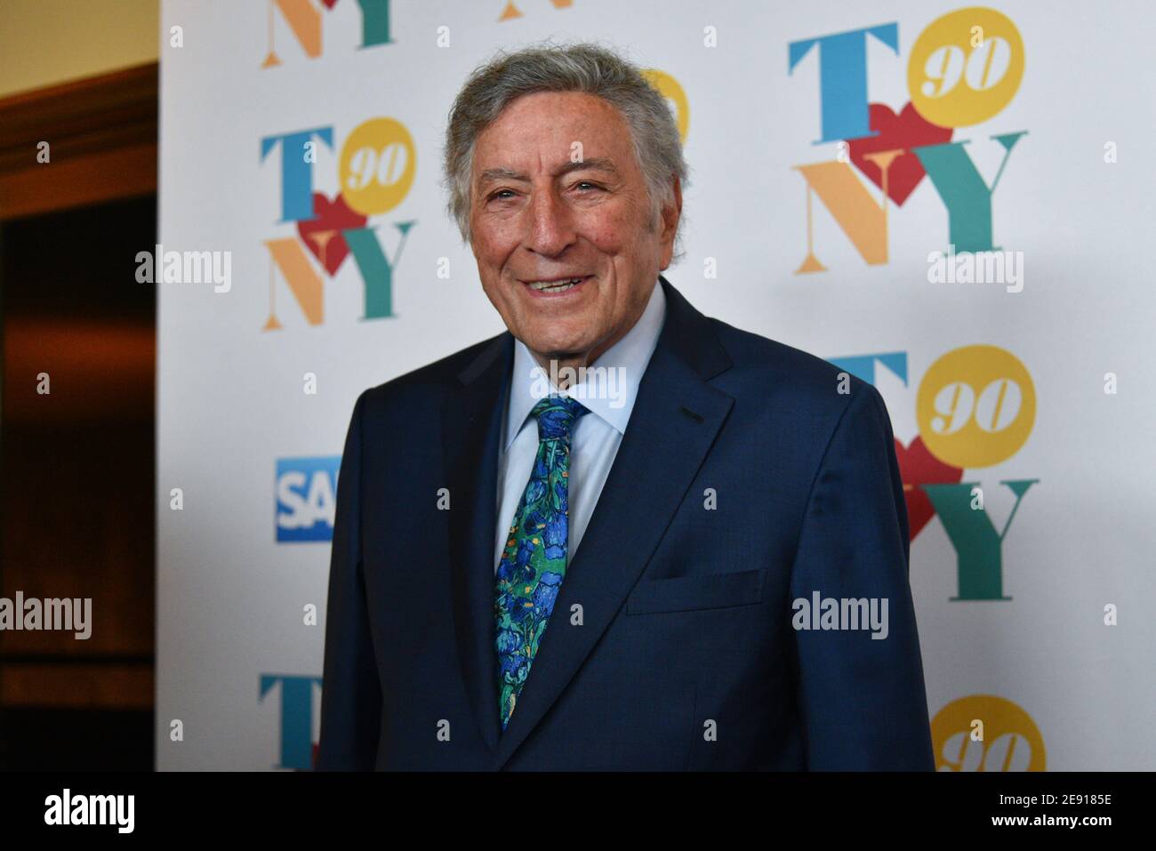 Music legend Tony Bennett arrives for his 90th birthday celebration at ...