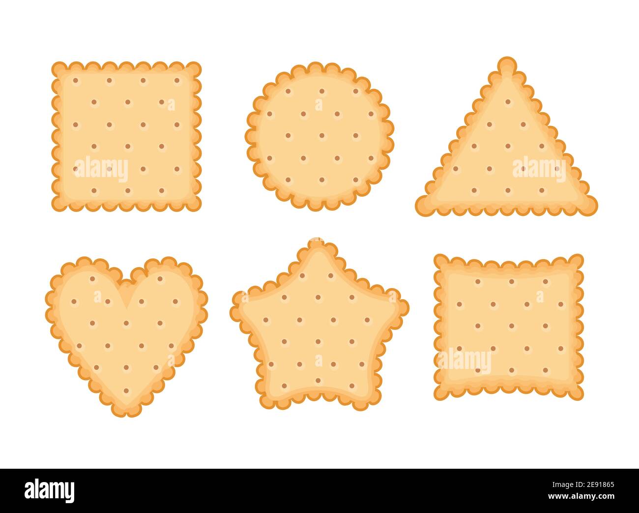 Biscuit cookie vector cartoon illustration. Vector biscuit cookie top ...
