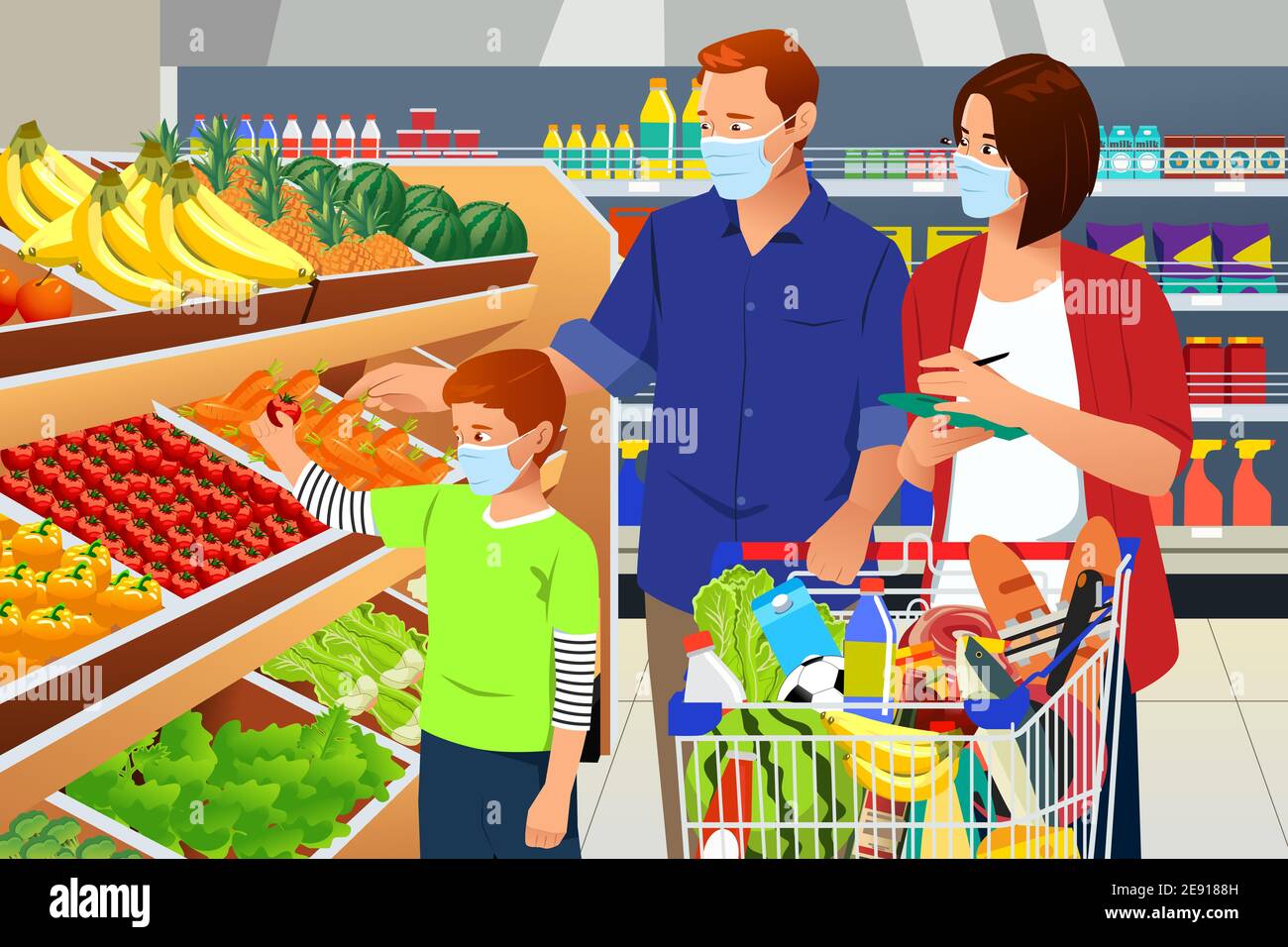 Paying For Groceries Clipart