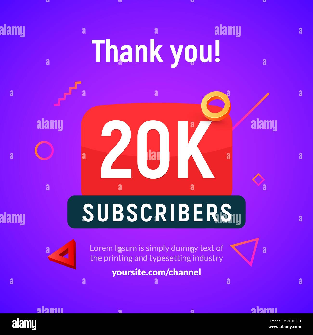 20000 followers vector post 20k celebration. Twenty thousands ...