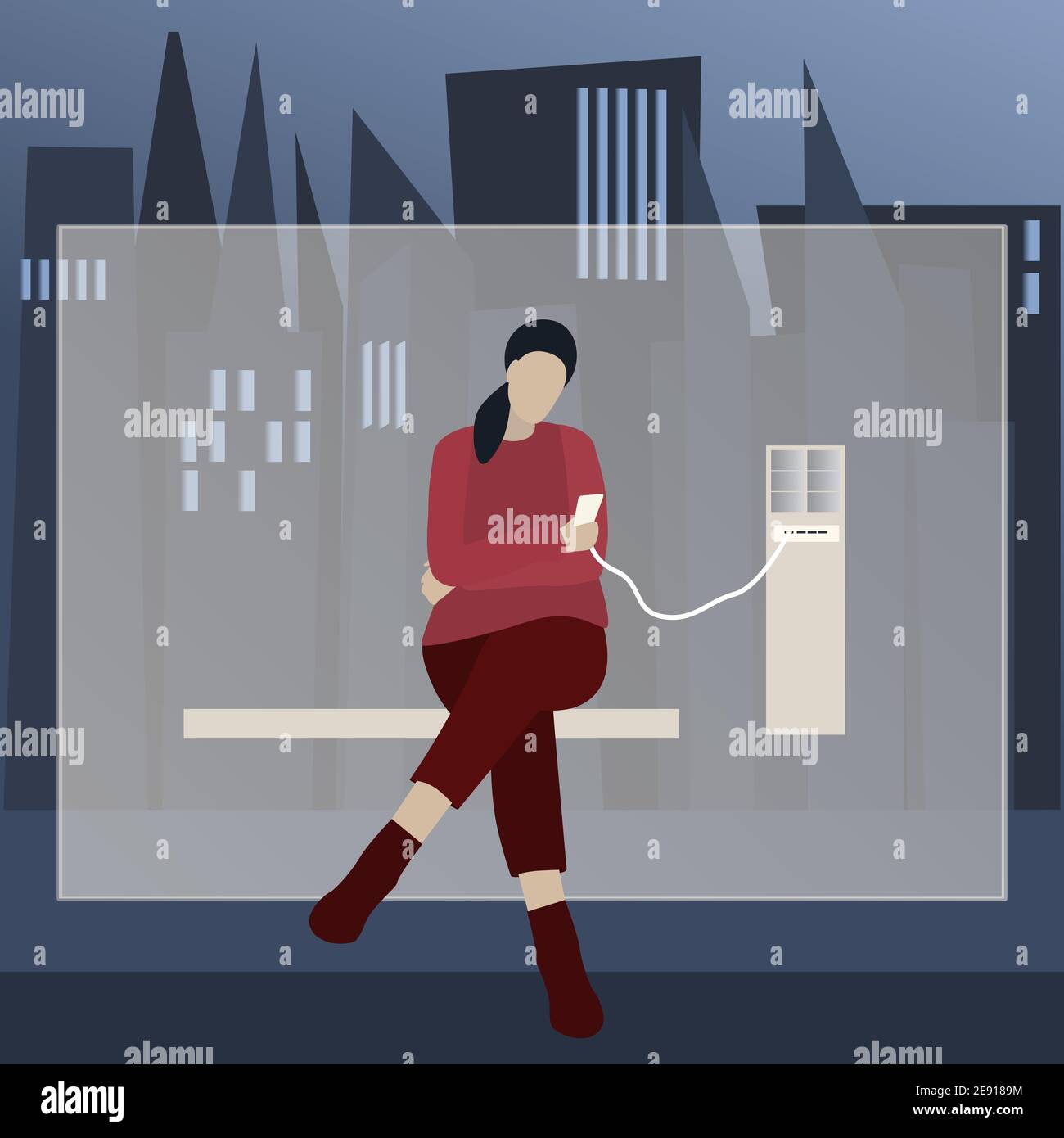 Solar charger mobile phone Stock Vector Images - Alamy