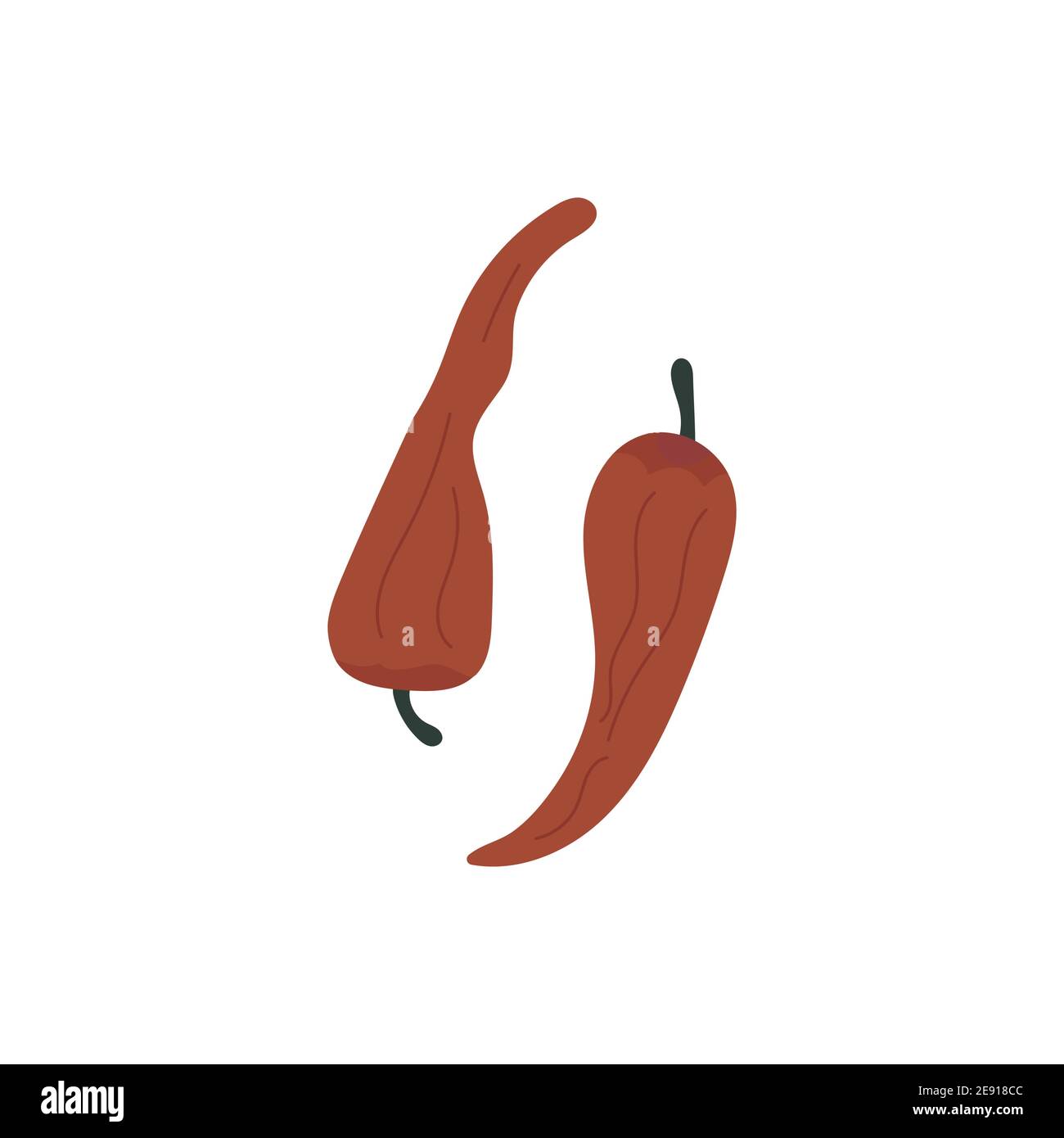 Red hot chilli peppers. Vector illustration in cartoon style. Hand ...