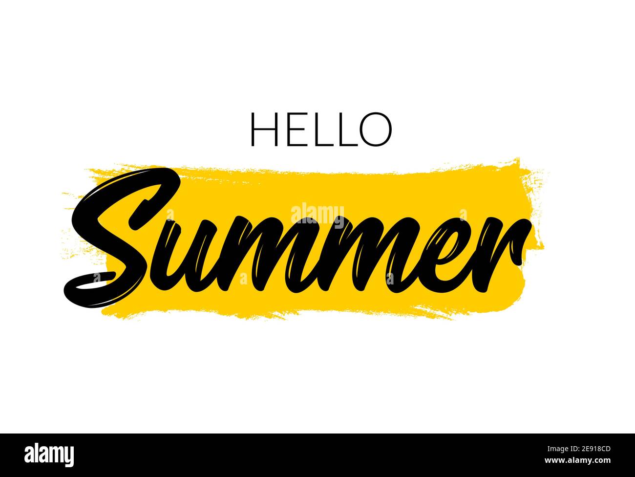 Hello summer letter logo template. Vector summer welcome typographic ...