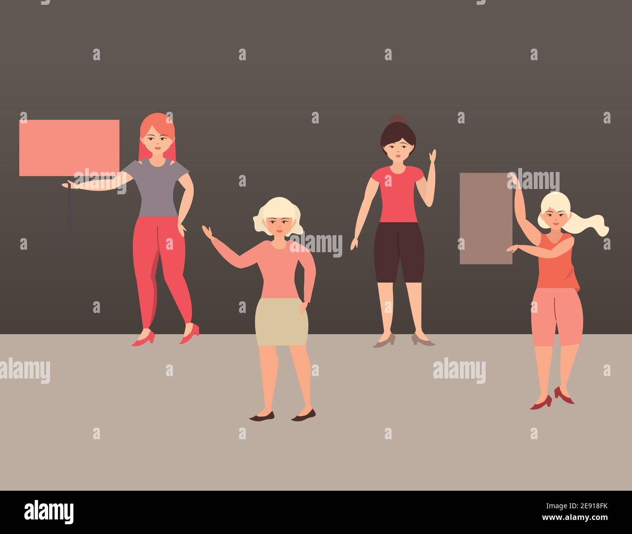 womens day, female empowerment movement international vector ...