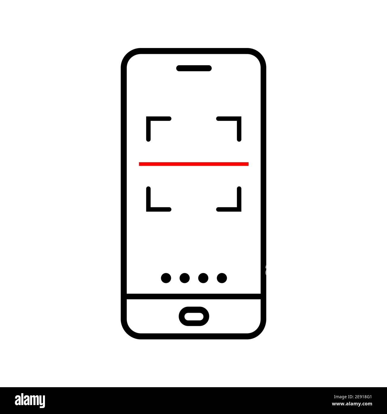 Scanning concept using phone. Smartphone scan icon. Vector illustration ... Scanning concept using phone. Smartphone scan icon. Vector illustration ...