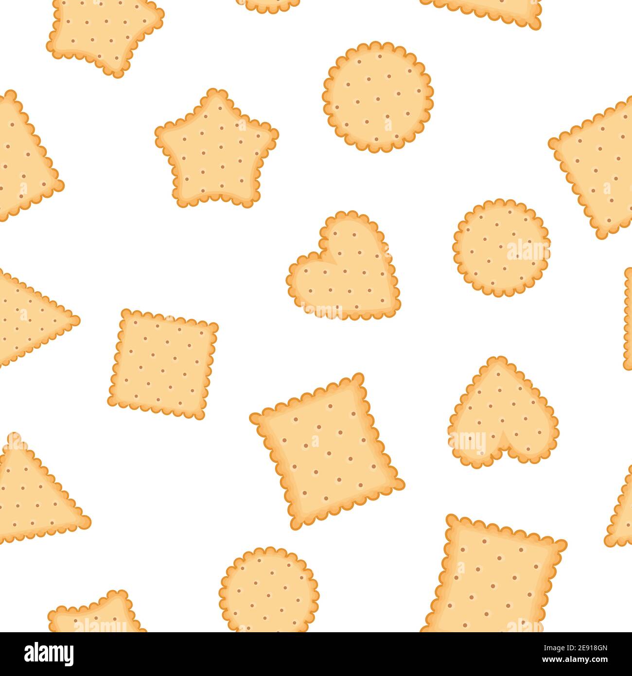 Vector cookie seamless pattern, Biscuit cookie background Stock Vector ...