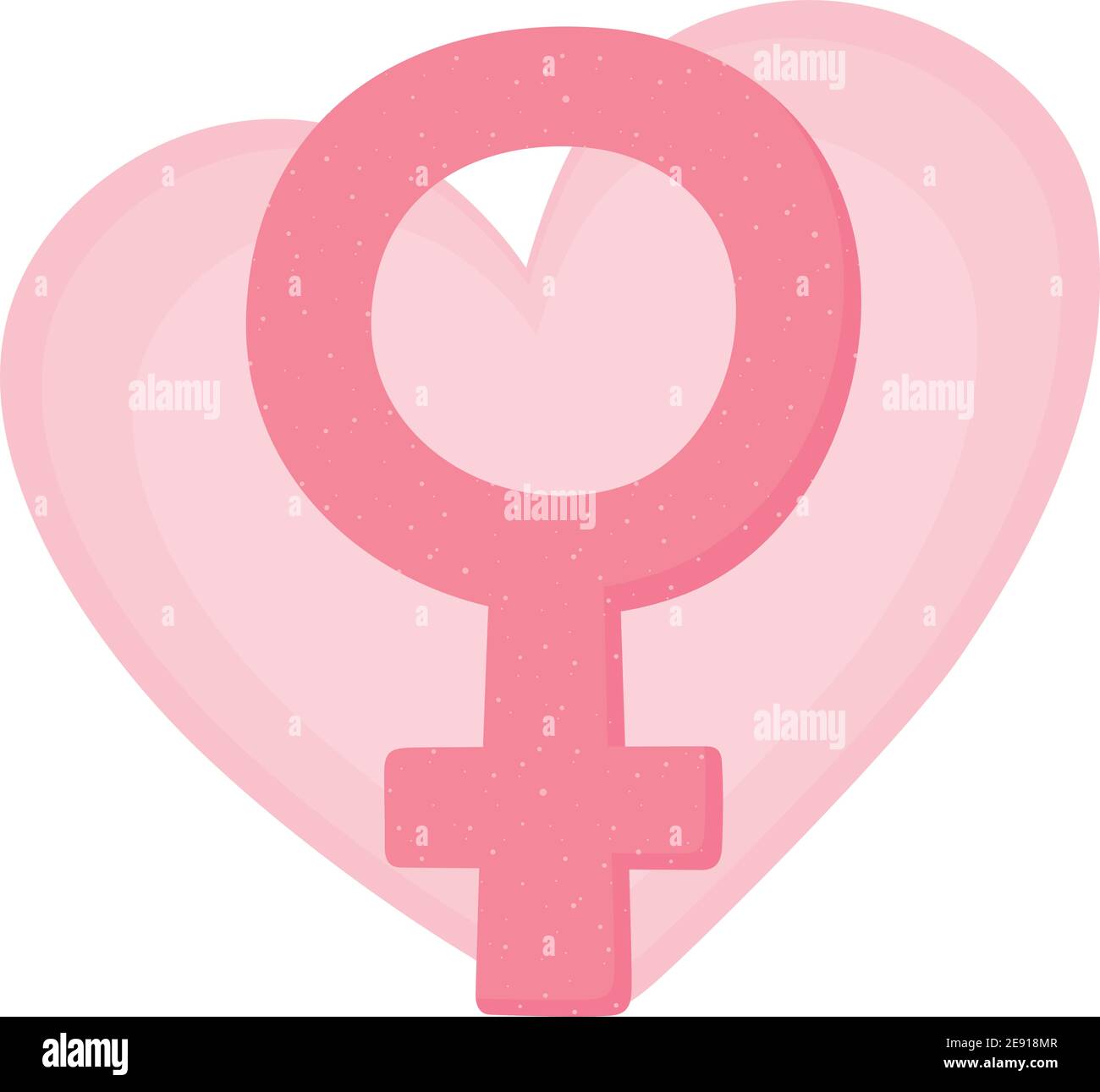 Gender Female Sign In Heart White Background Vector Illustration Stock