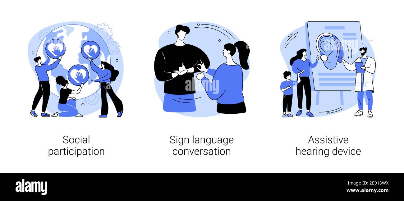 Social engagement abstract concept vector illustrations Stock Vector ...