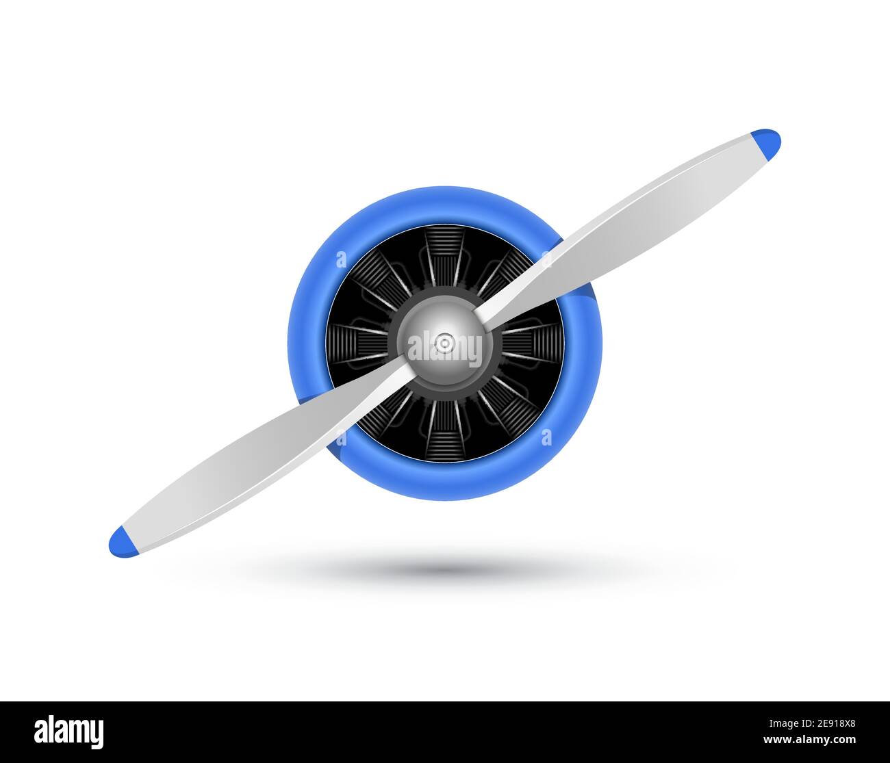 Plane blade propeller, vector airplane wood engine logo icon. Aircraft ...