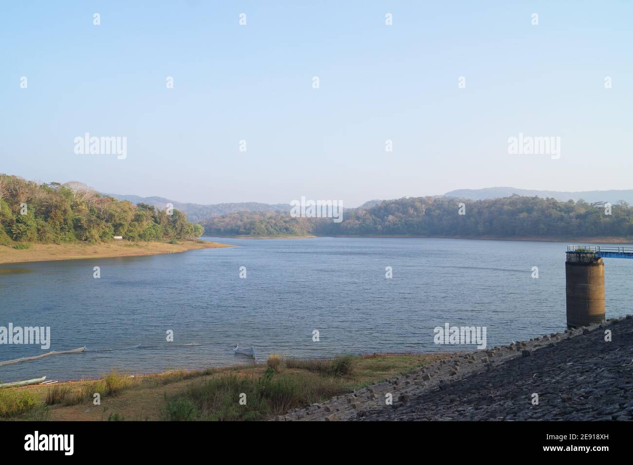Reservoir of vazhani dam, Thrissur, Kerala, India Stock Photo - Alamy