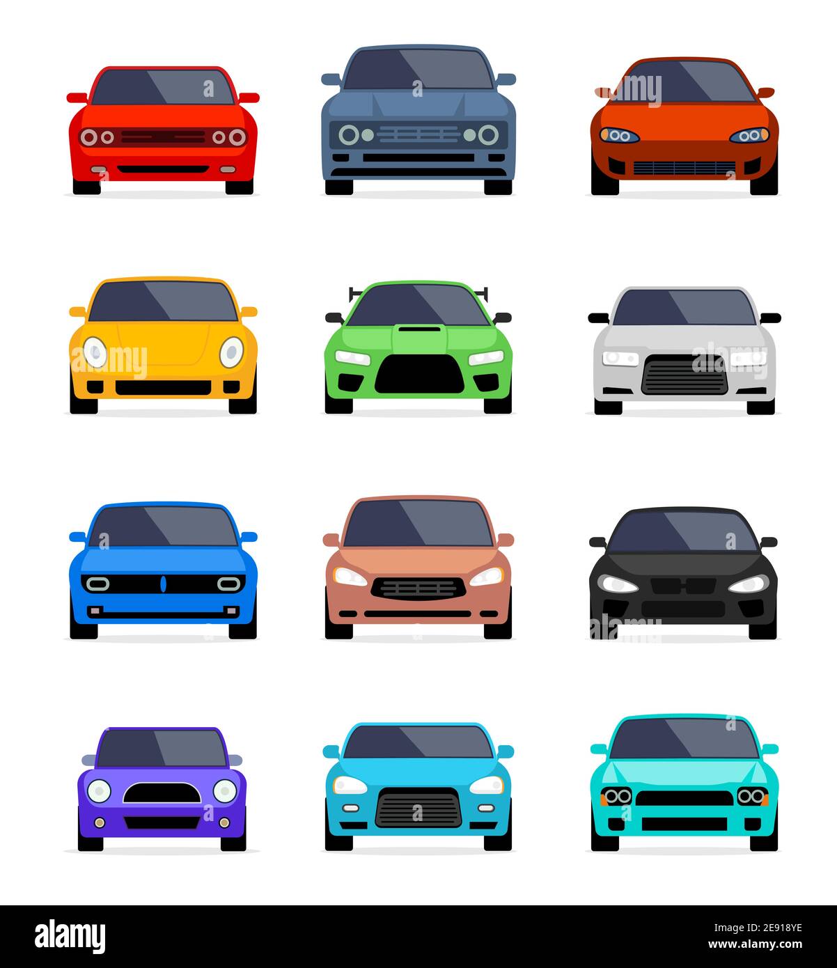 Car Front View Cartoon