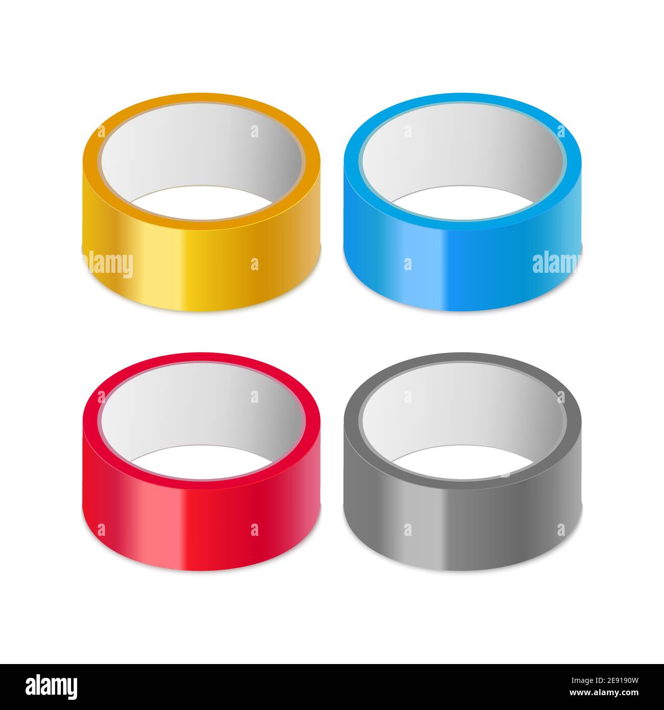Scotch yellow roll adhesive tape mockup. Sellotape 3d packing vector ...