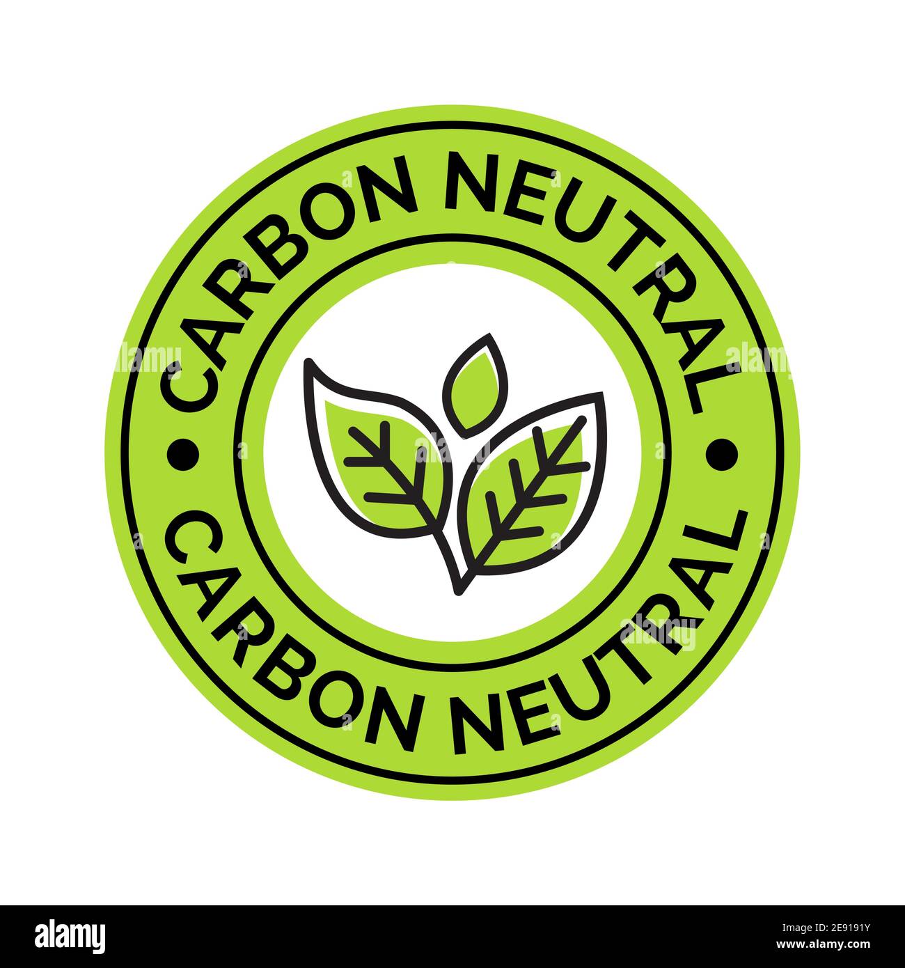 Carbon neutral icon stamp. CO2 energy monoxide carbon ecology ...