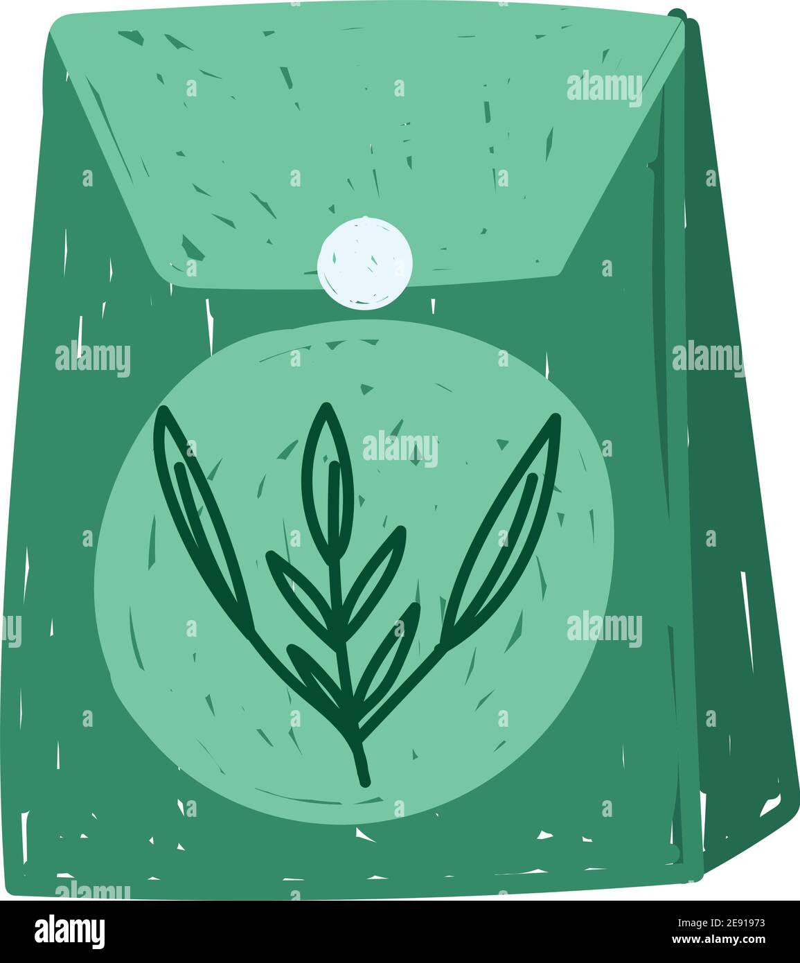 gardening pack of seeds hand drawn color vector illustration Stock ...