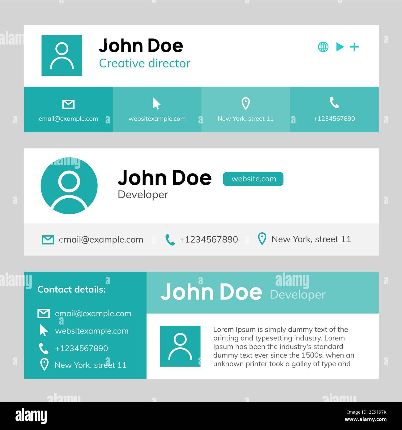 Email signature template design. Corporate mail business email ...