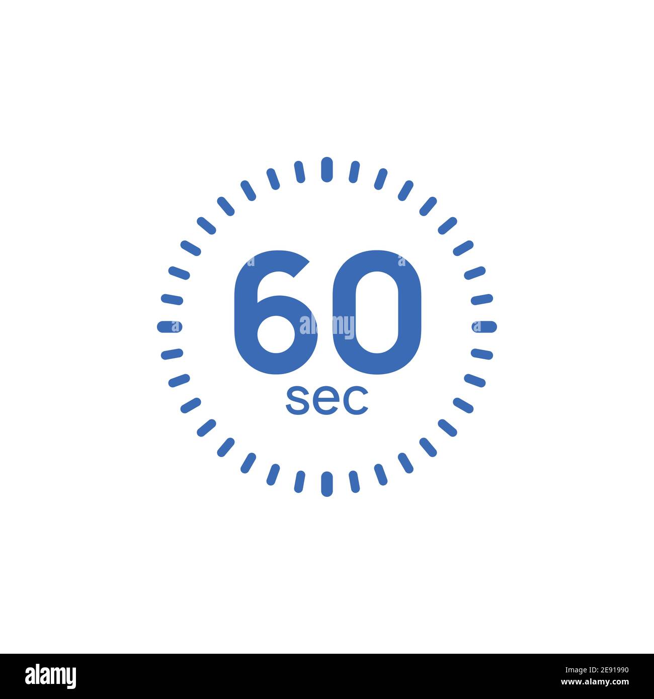 60 second timer clock. 60 sec stopwatch icon countdown time digital ...
