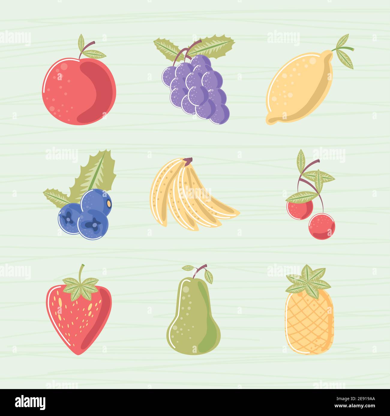 fruits fresh food nutrition appe grapes banana blueberry pear pineapple ...