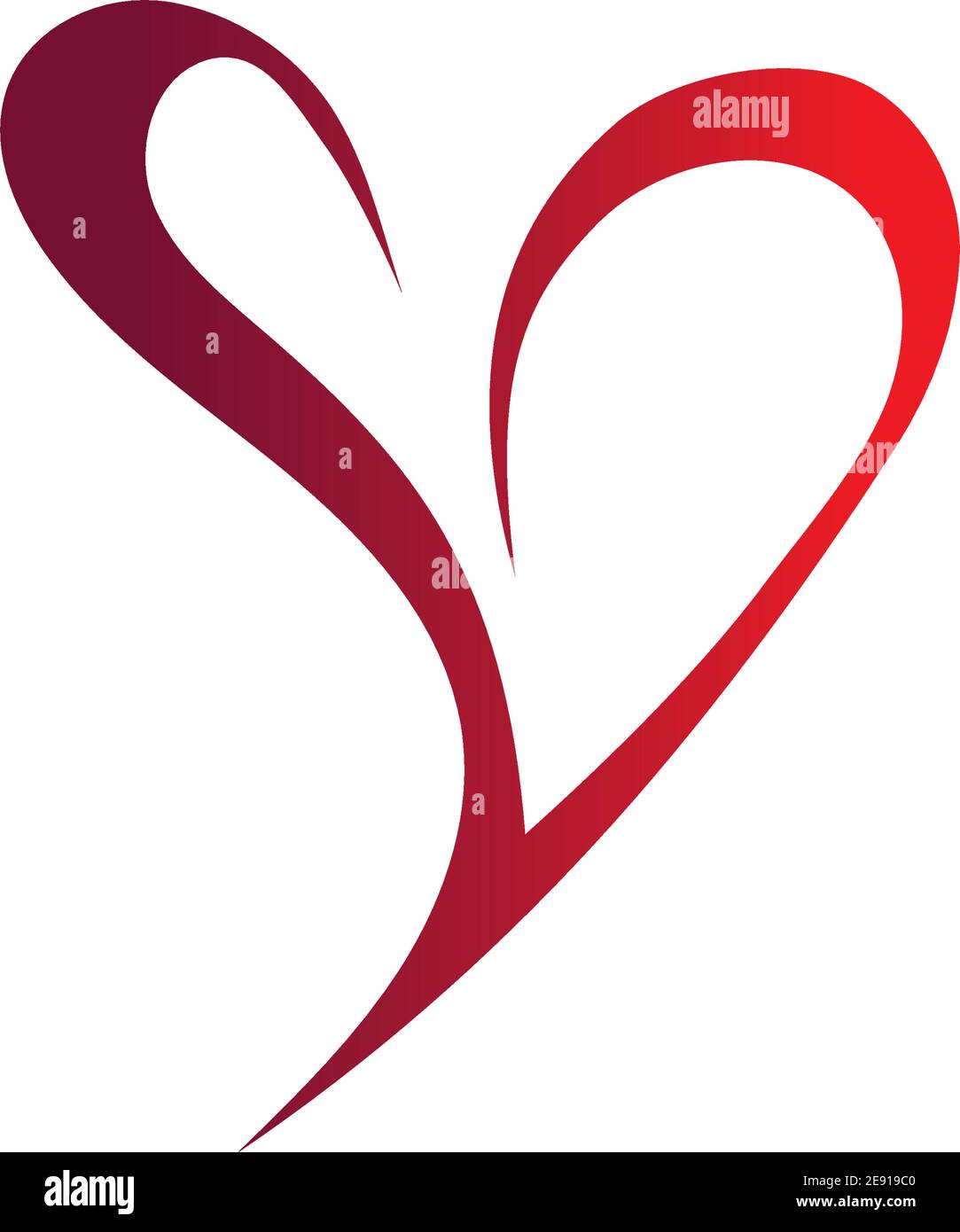 Heart Icon Vector. Perfect Love symbol. Valentine's Day sign Stock ...