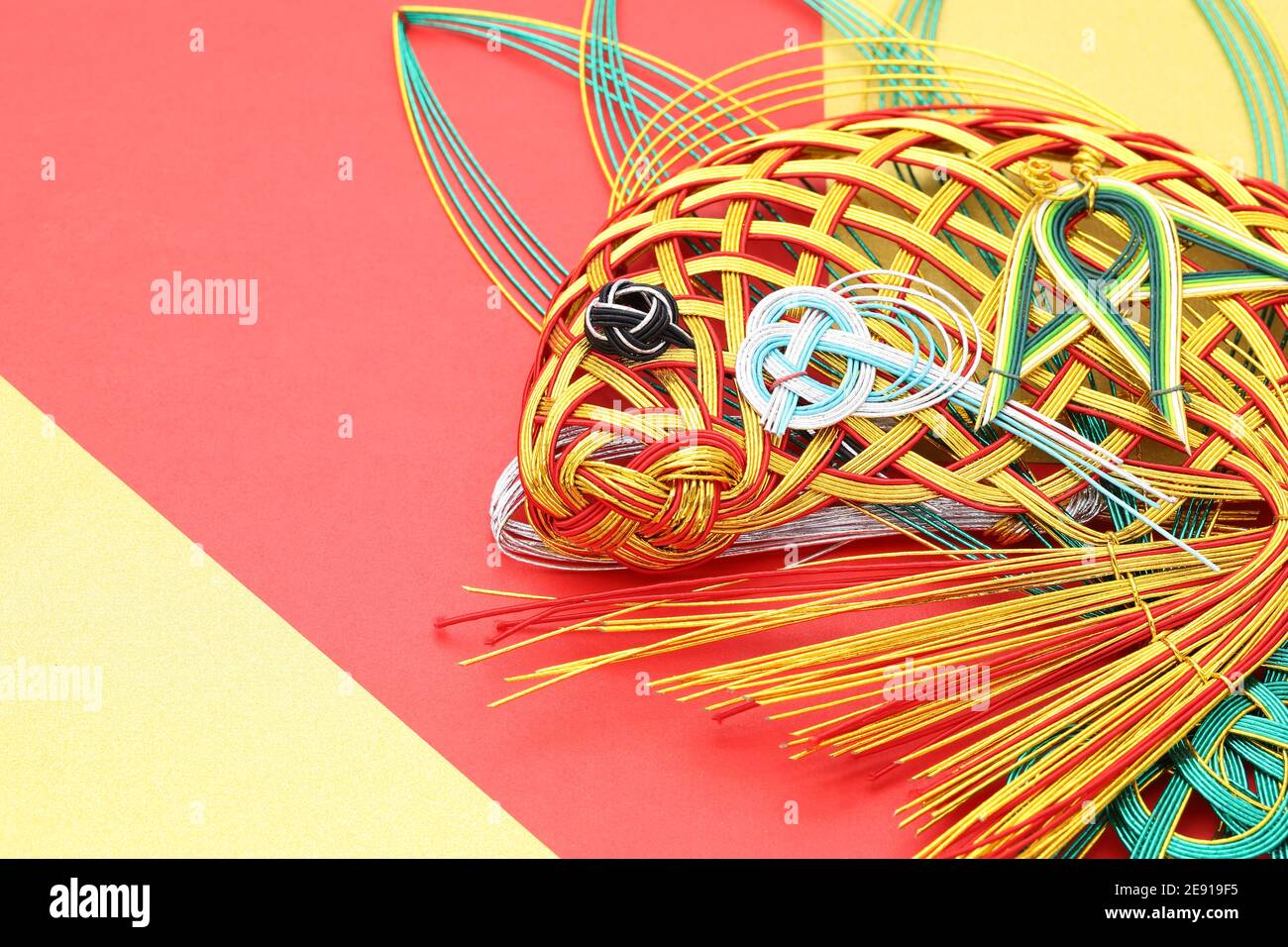 Mizuhiki by Japanese culture. Red snapper is decorative Japanese cord ...