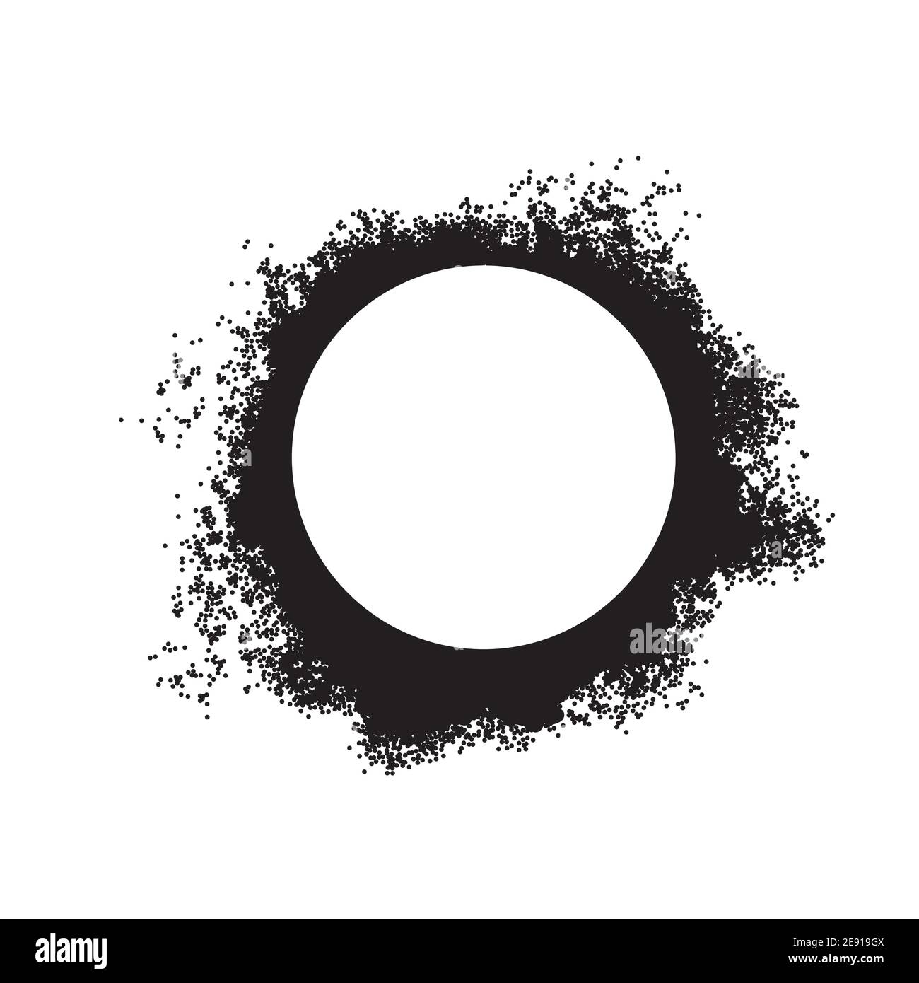 Spray painted circle dot frame. Paint circular round vector splatter ...