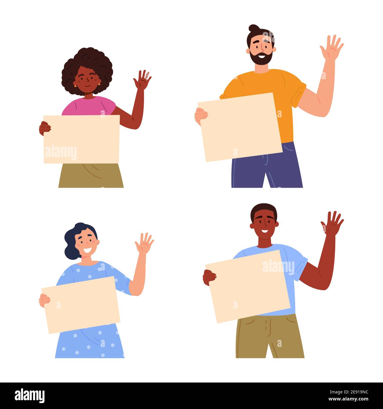 Hold holding poster posters Stock Vector Images - Alamy
