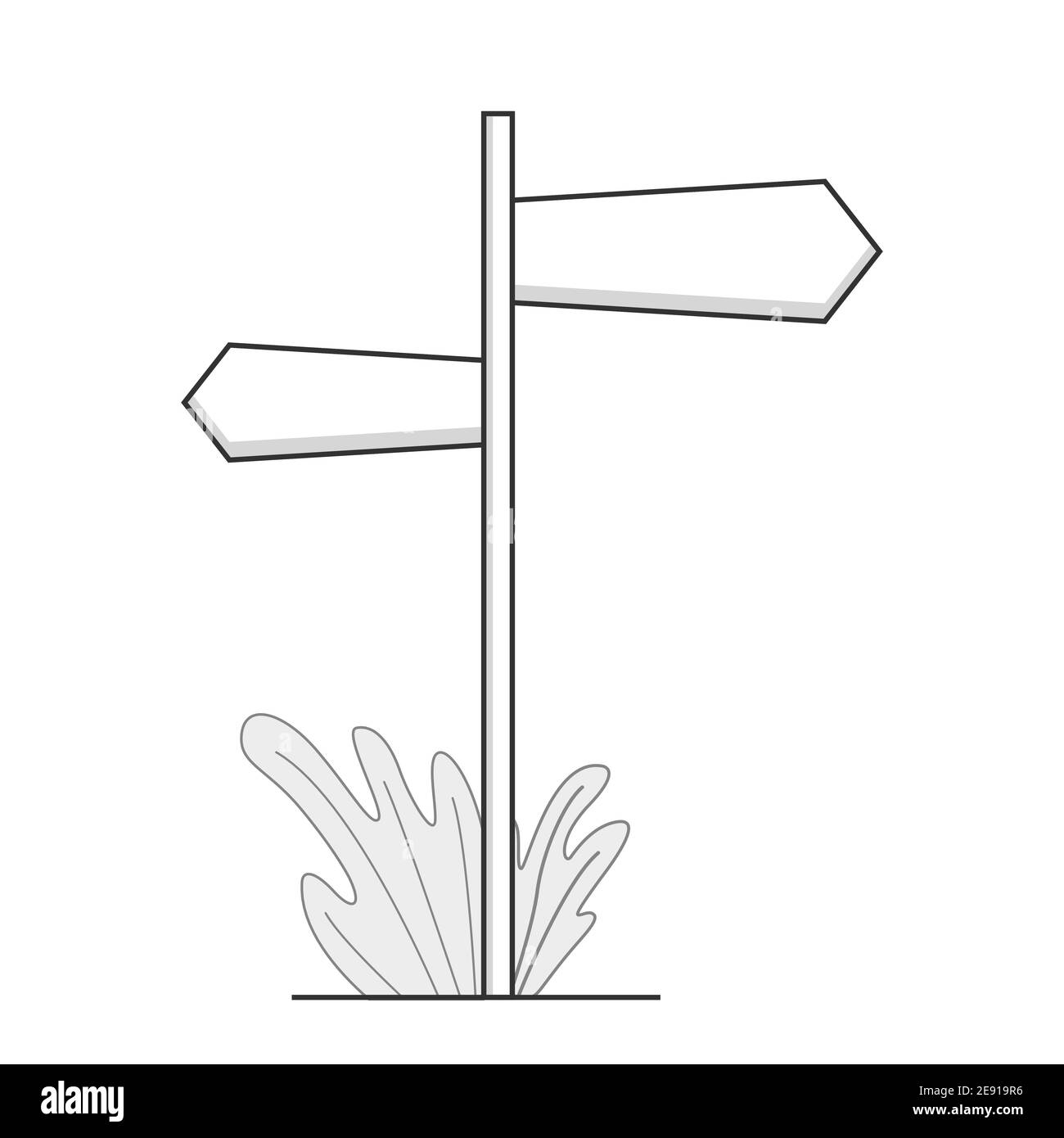 Way signpost.Vector illustration linear style sign directional signpost ...