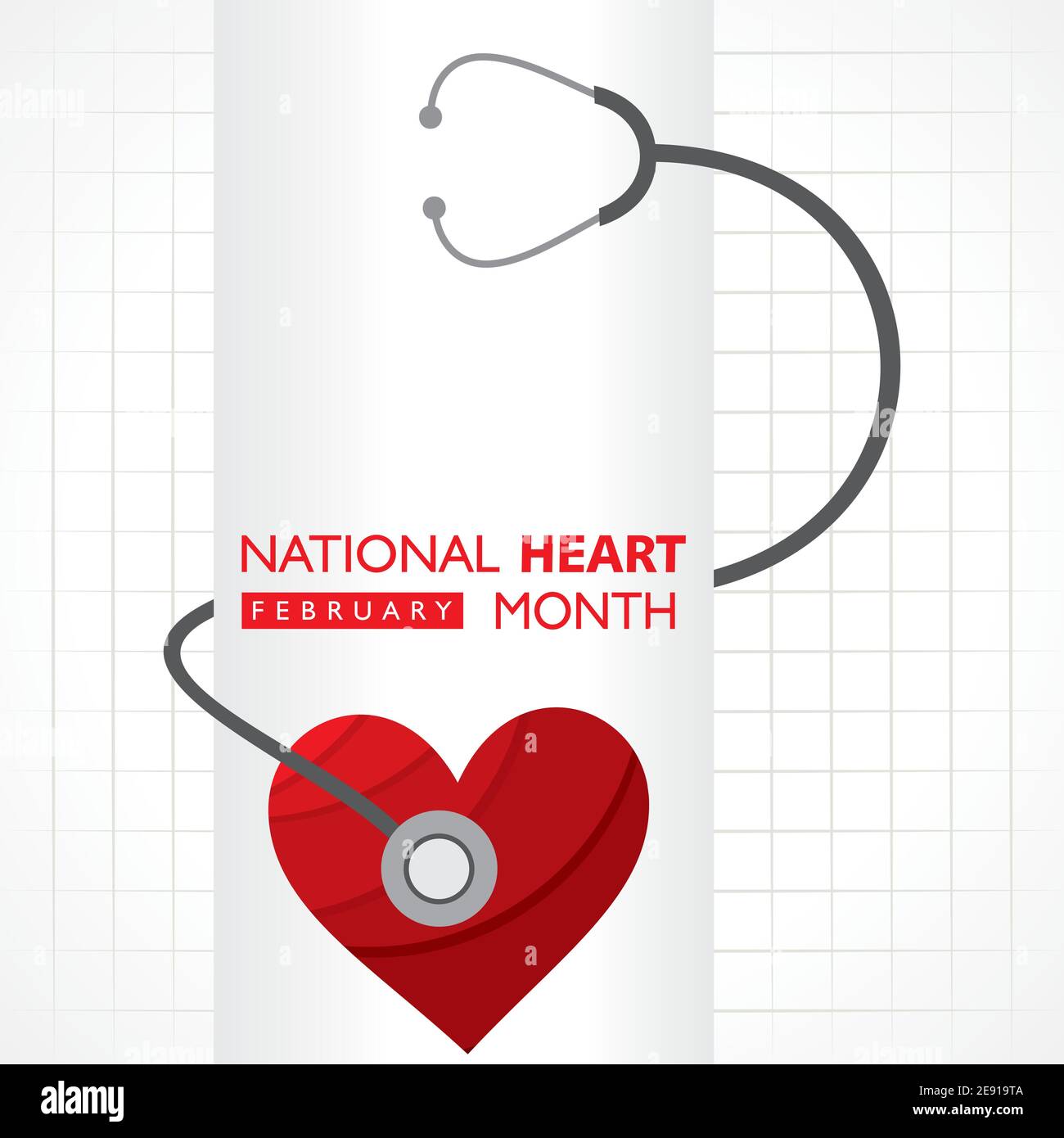 Vector illustration of National Heart Month observed in February Stock ...