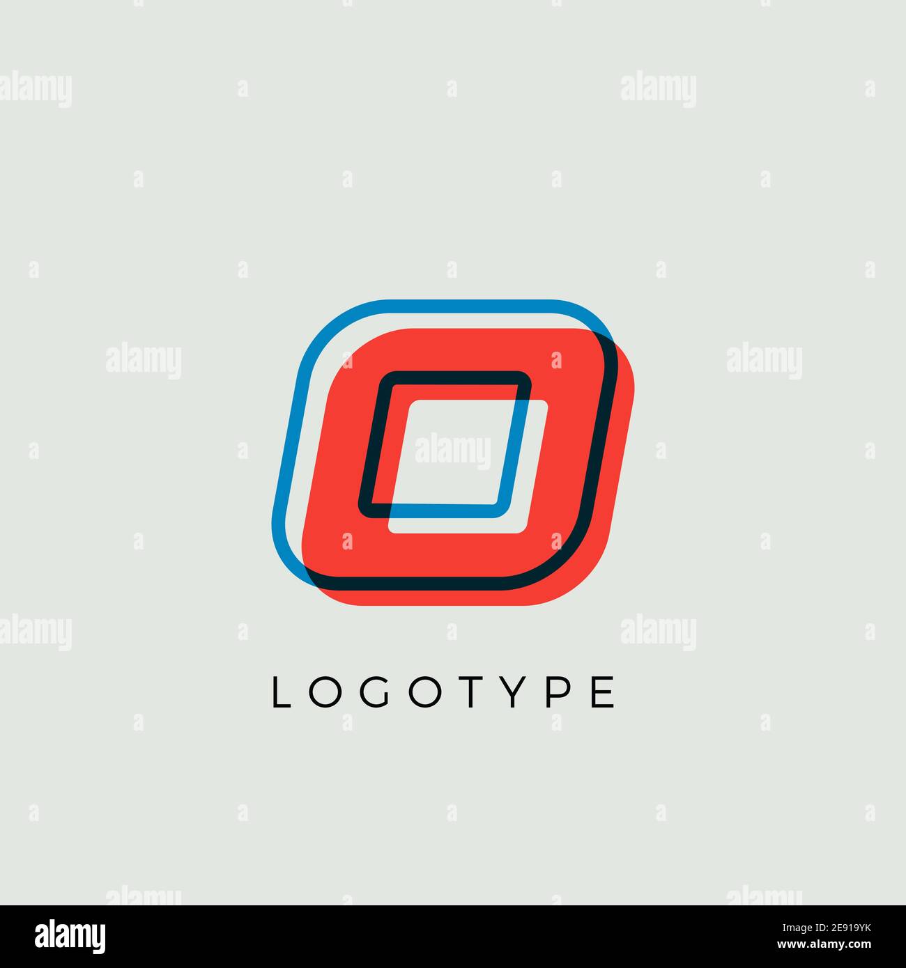 Stunning Letter O with 3d color contour, minimalist letter graphic for ...