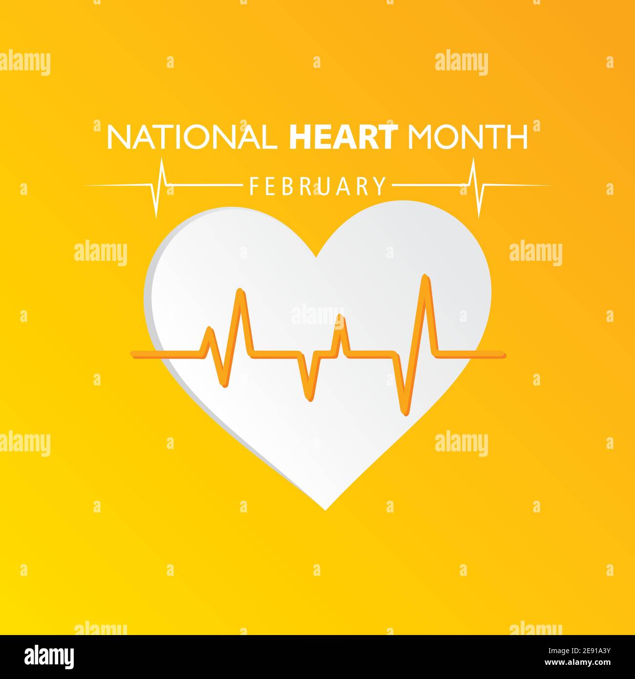 Vector illustration of National Heart Month observed in February Stock ...