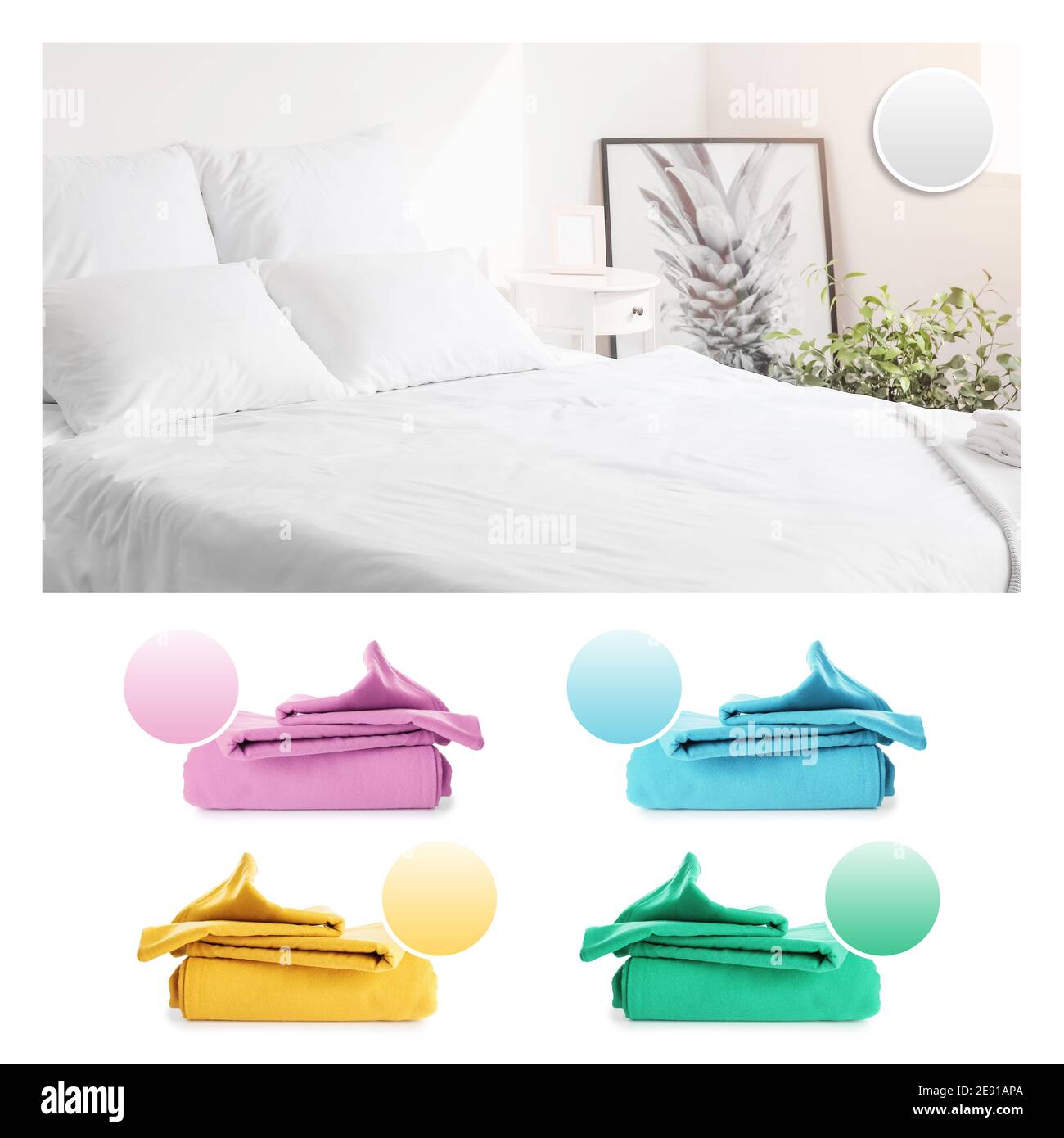 Stylish bedding hi-res stock photography and images - Alamy