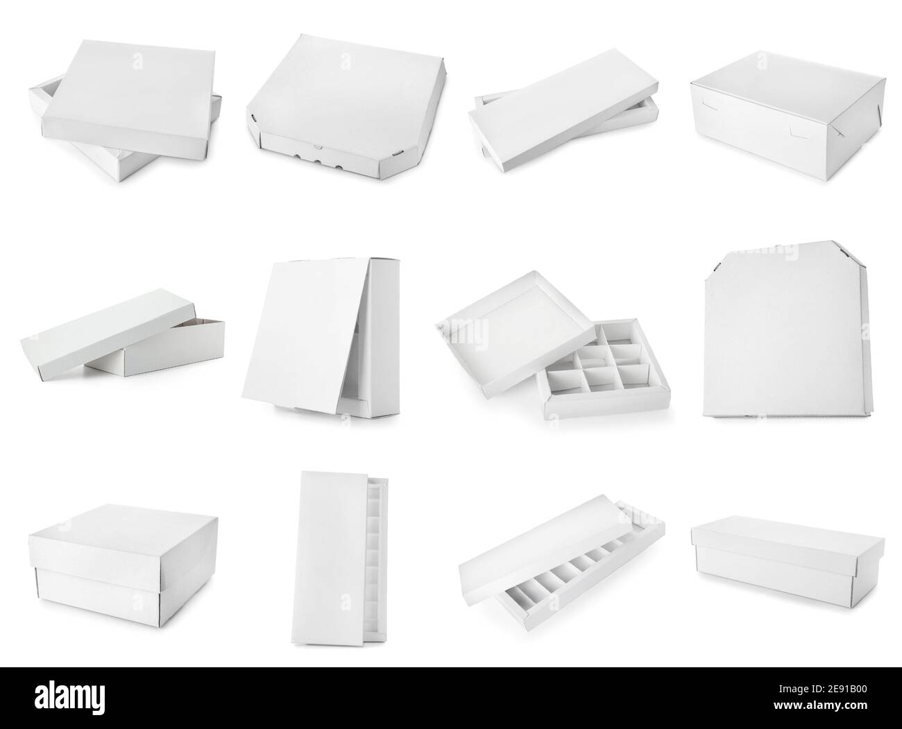 Takeaway cardboard boxes set Cut Out Stock Images & Pictures - Alamy