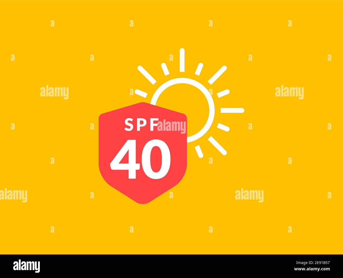 UV radiation sun block icon. Solar ultraviolet uv radiation logo 40spf ...