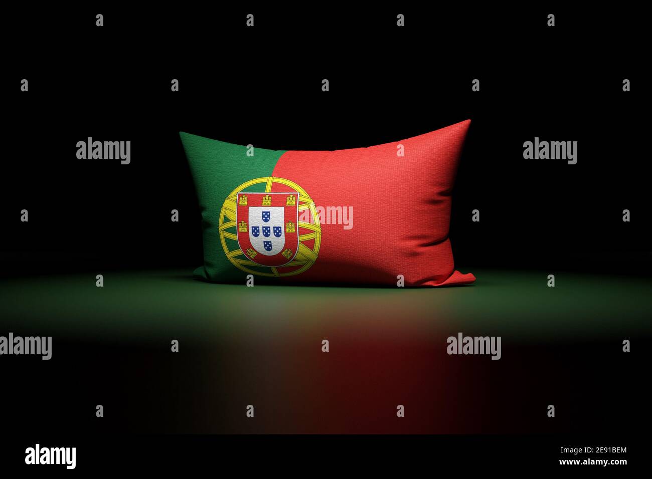 3d illustration of rectangular pillow depicting the national flag of ...