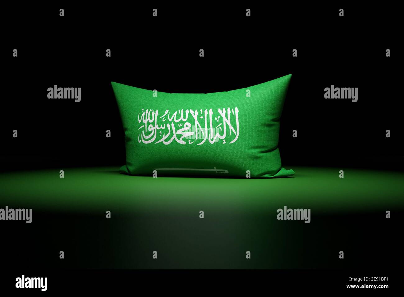 3d illustration of rectangular pillow depicting the national flag of ...