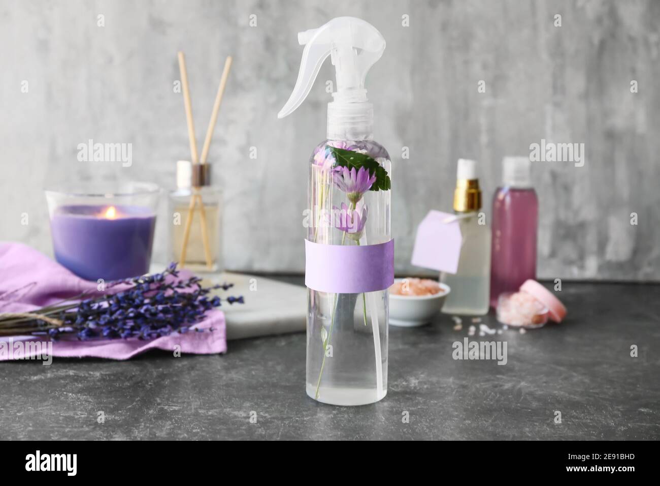 Natural air freshener on grey background Stock Photo - Alamy