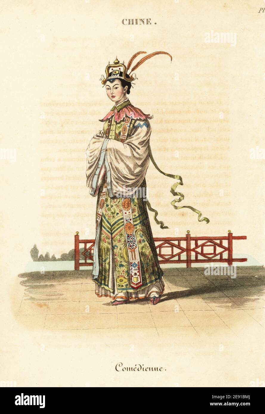 Actor in female role in the Chinese theatre, 18th century. Female roles ...