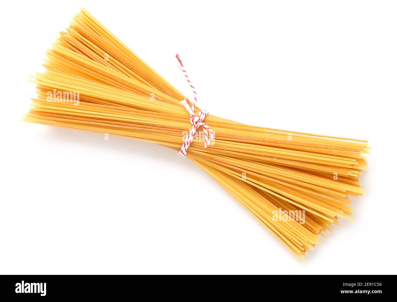 Dry spaghetti pasta on white background Stock Photo - Alamy