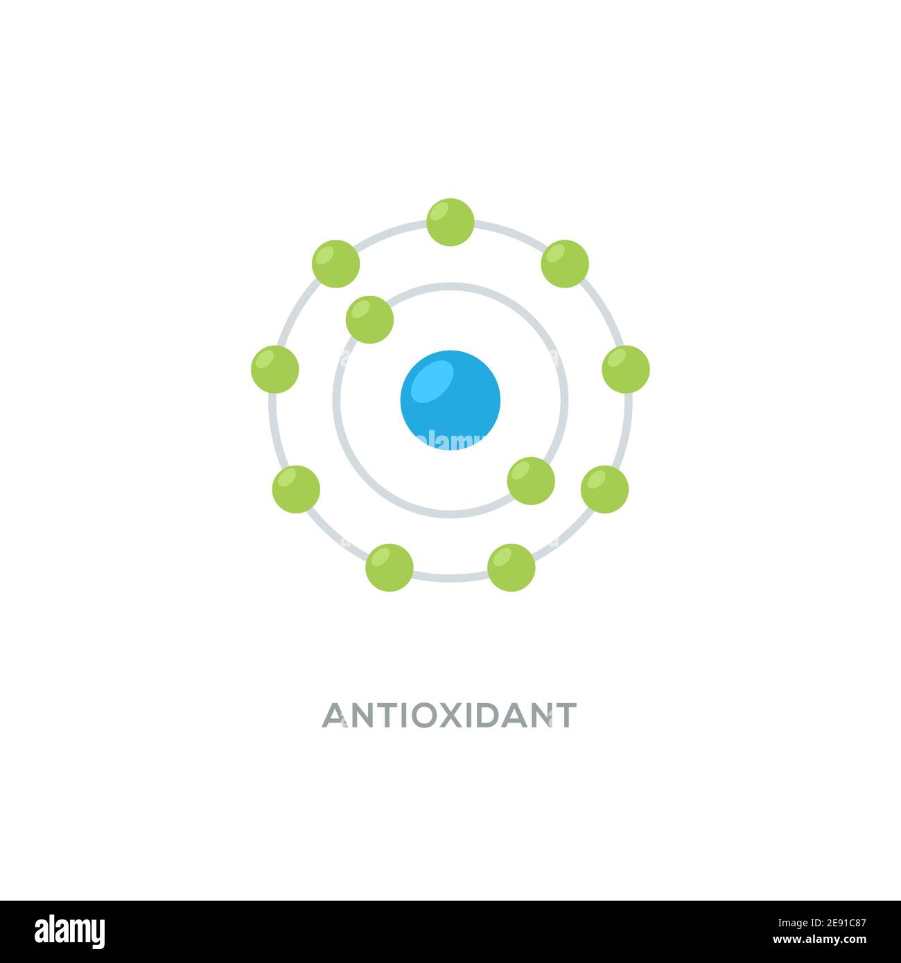 Antioxidant vector icon, radical free oxidant molecule Stock Vector ...