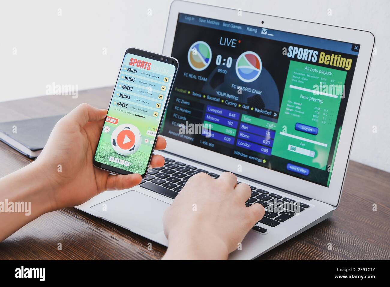 Man placing bet hi-res stock photography and images - Alamy