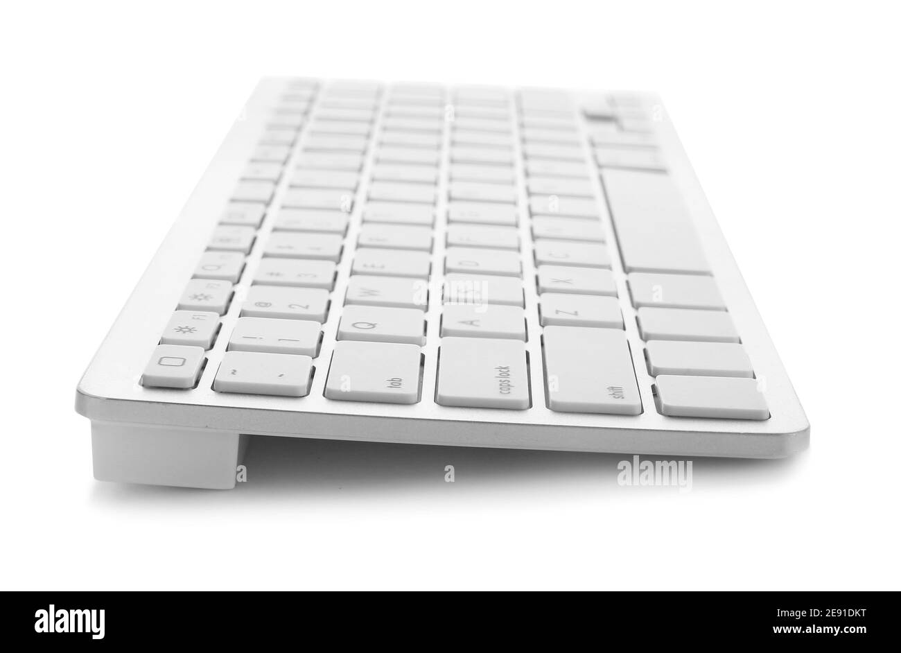Modern computer keyboard on light background Stock Photo - Alamy