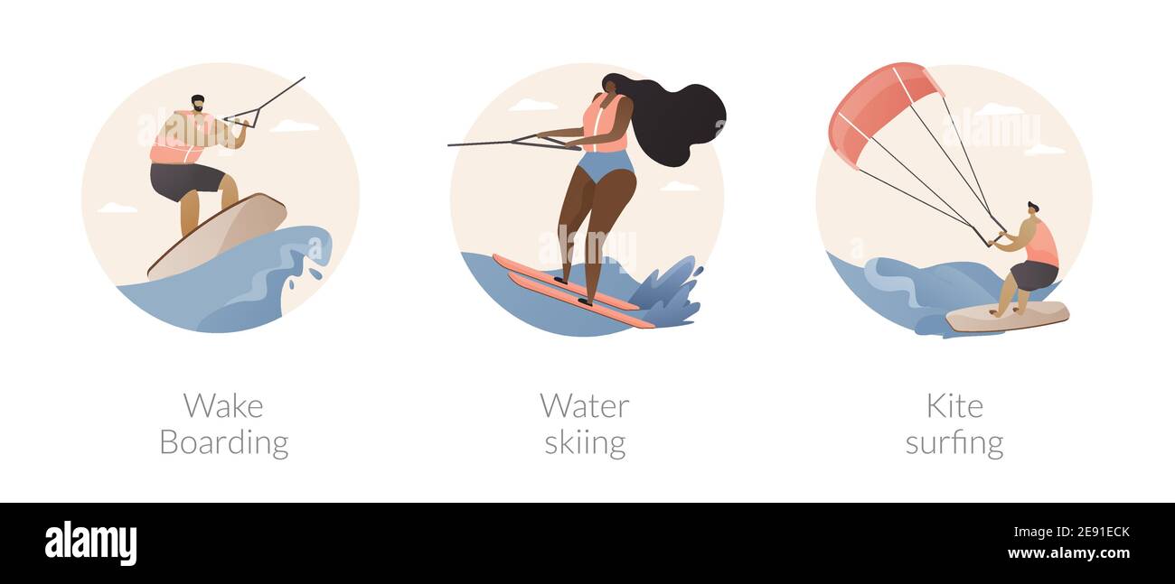 Water skiing concept Stock Vector Images - Alamy