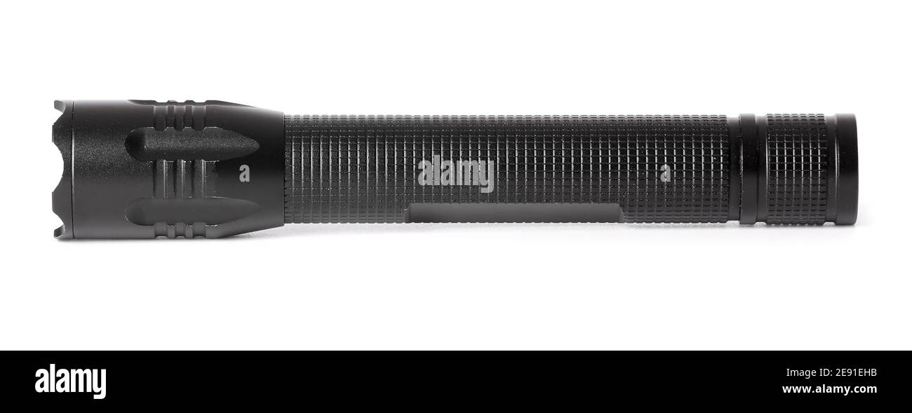 Modern flashlight on white background Stock Photo - Alamy