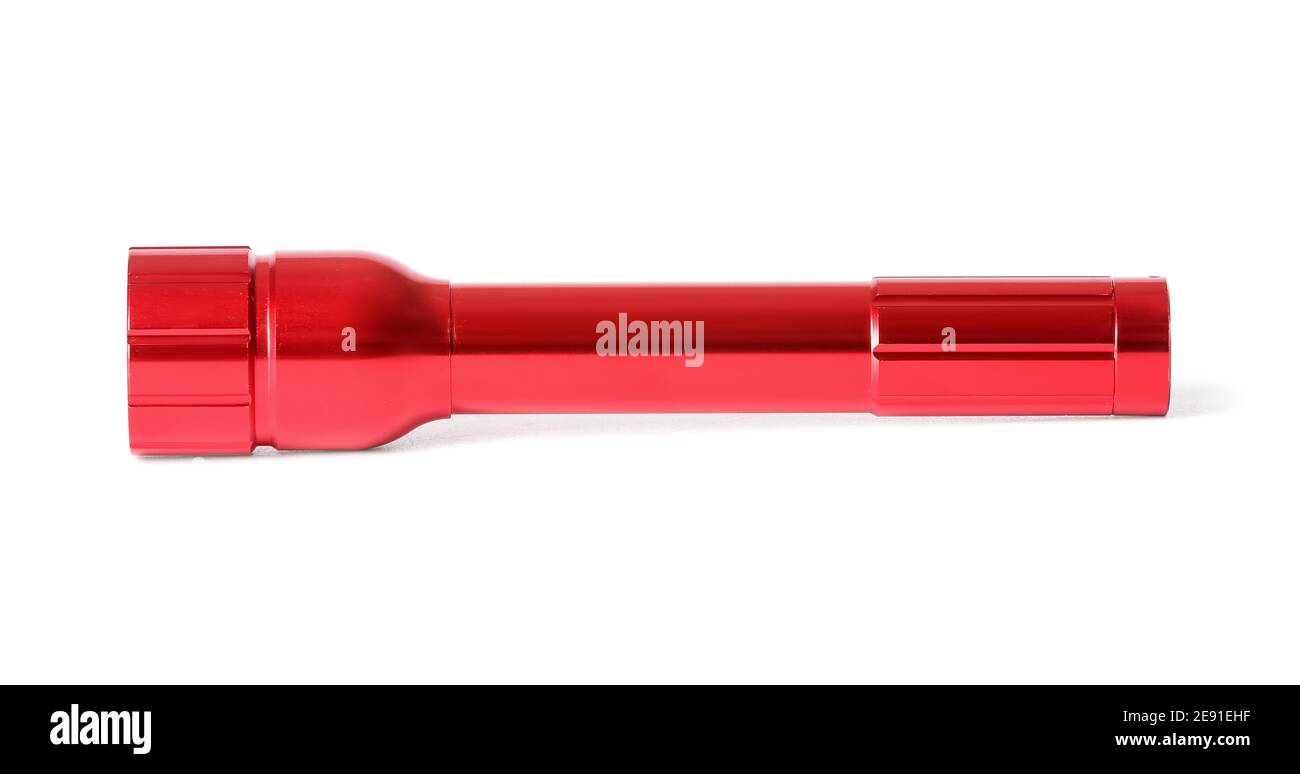 Modern flashlight on white background Stock Photo - Alamy