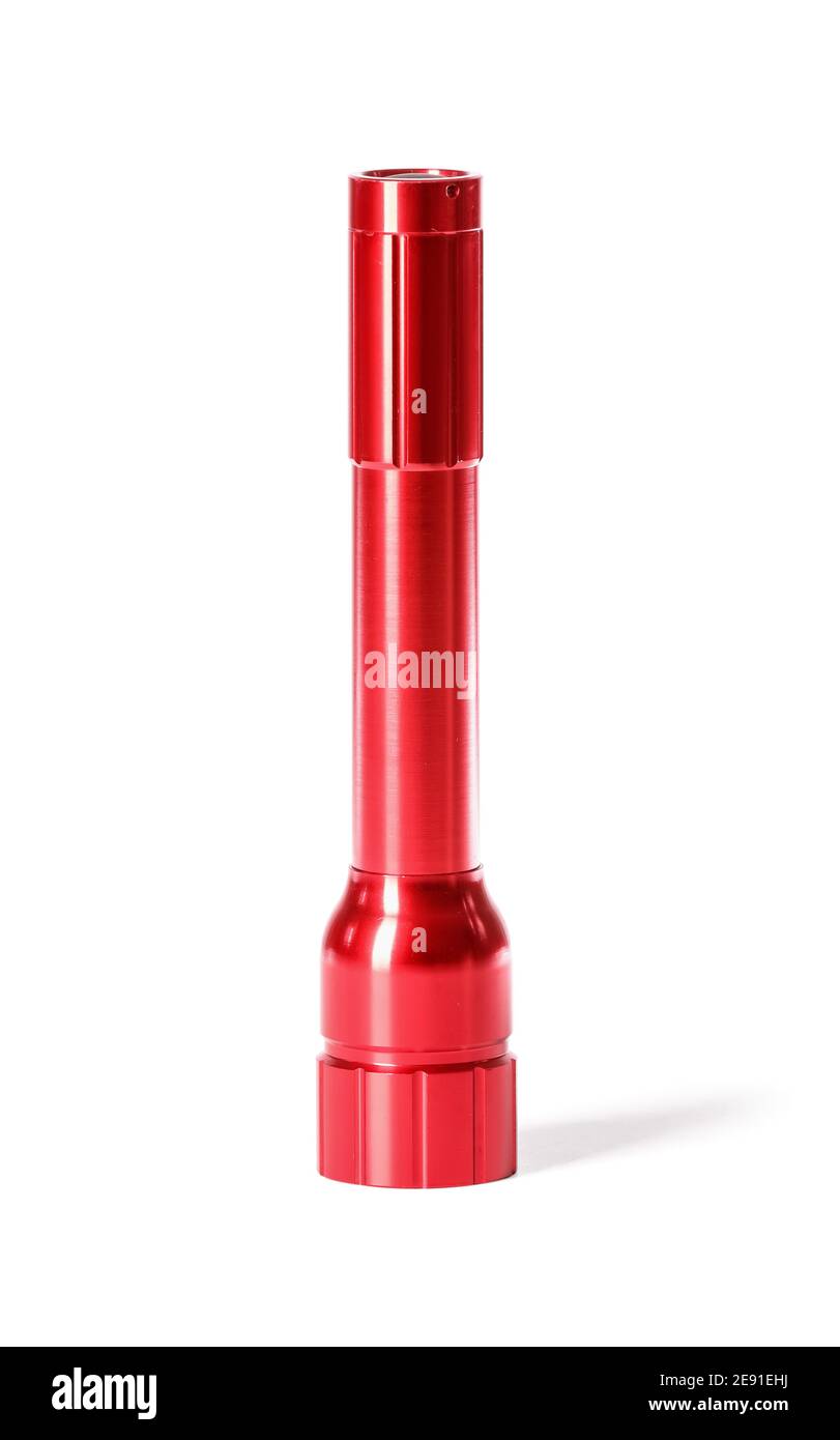 Modern flashlight on white background Stock Photo - Alamy