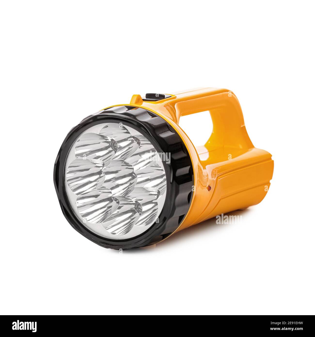Modern flashlight on white background Stock Photo - Alamy